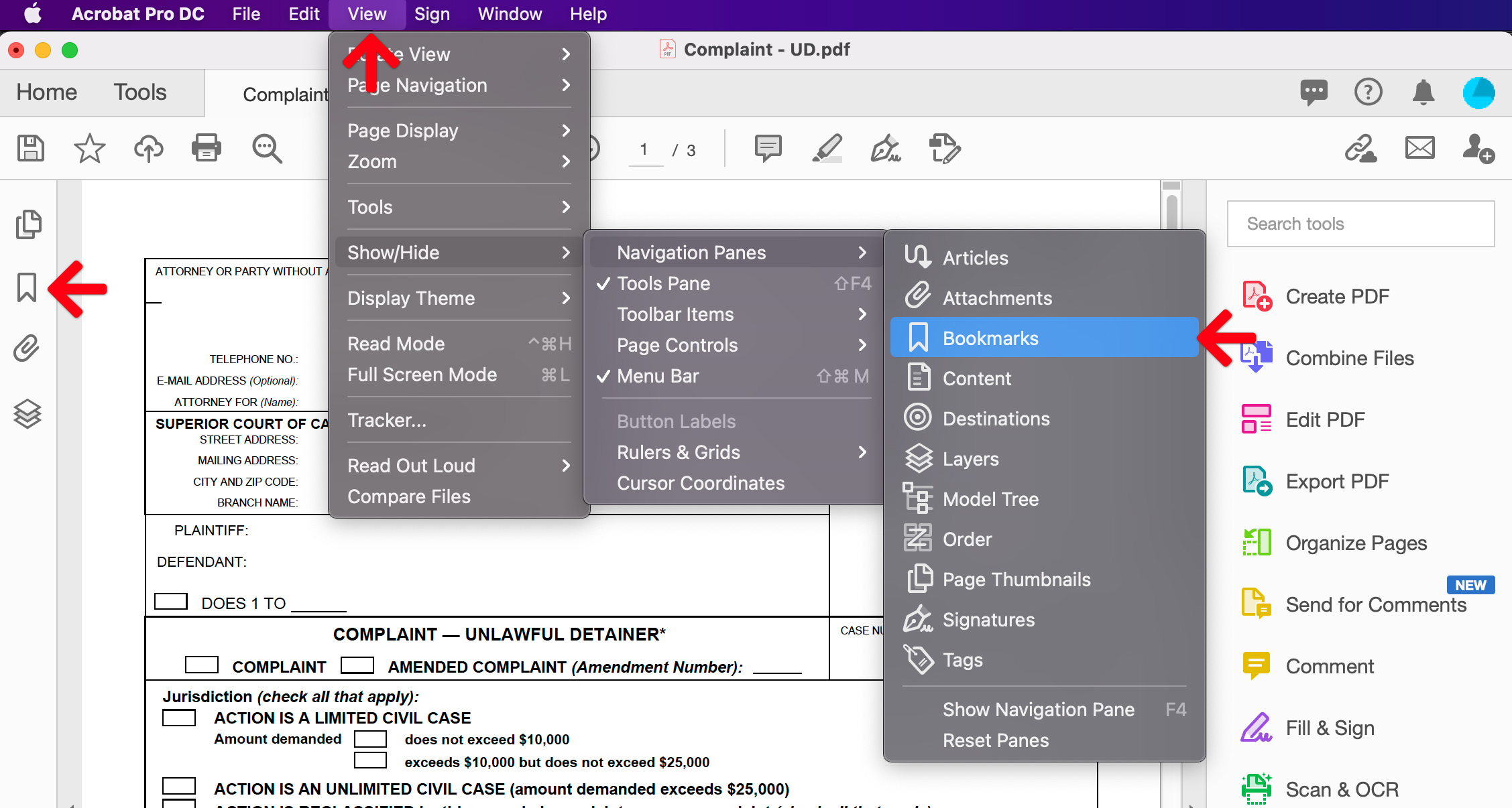 Bookmark PDF Documents With Adobe Acrobat Before E Filing Them E 